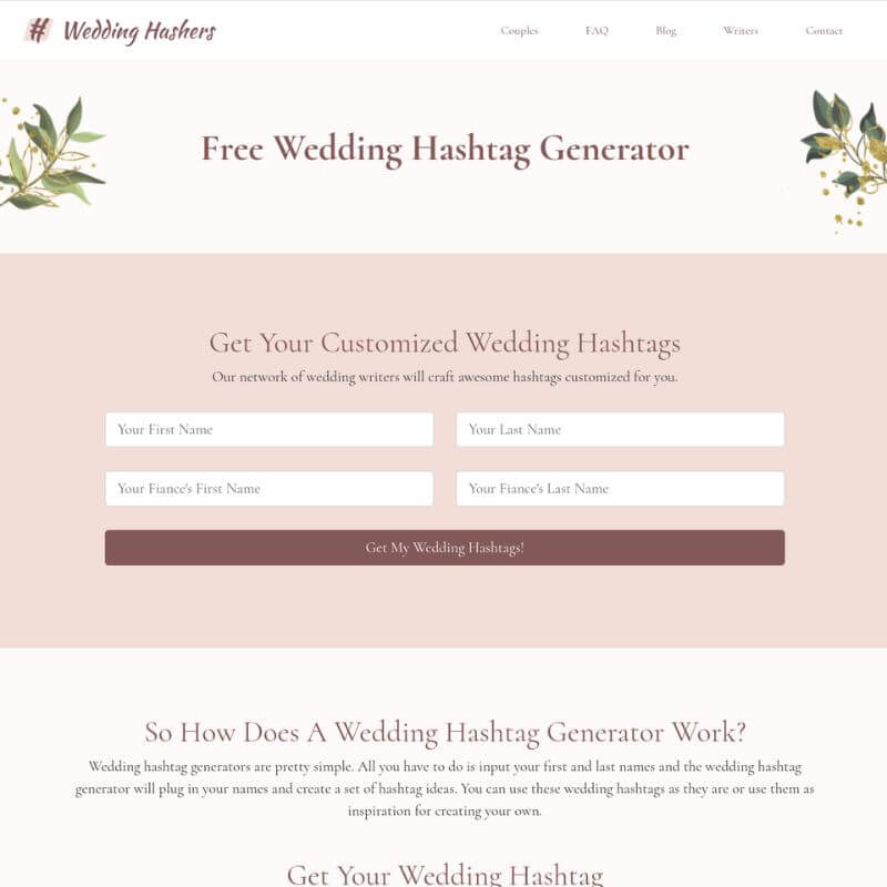 7 Best Wedding Hashtag Generators For Your Instagram Photos 2024 7 Best Wedding Hashtag Generators For Your Instagram Photos 2024