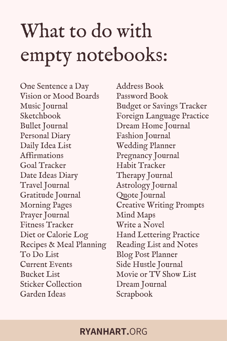 40 Fun Things To Do With Empty Notebooks Ryan Hart